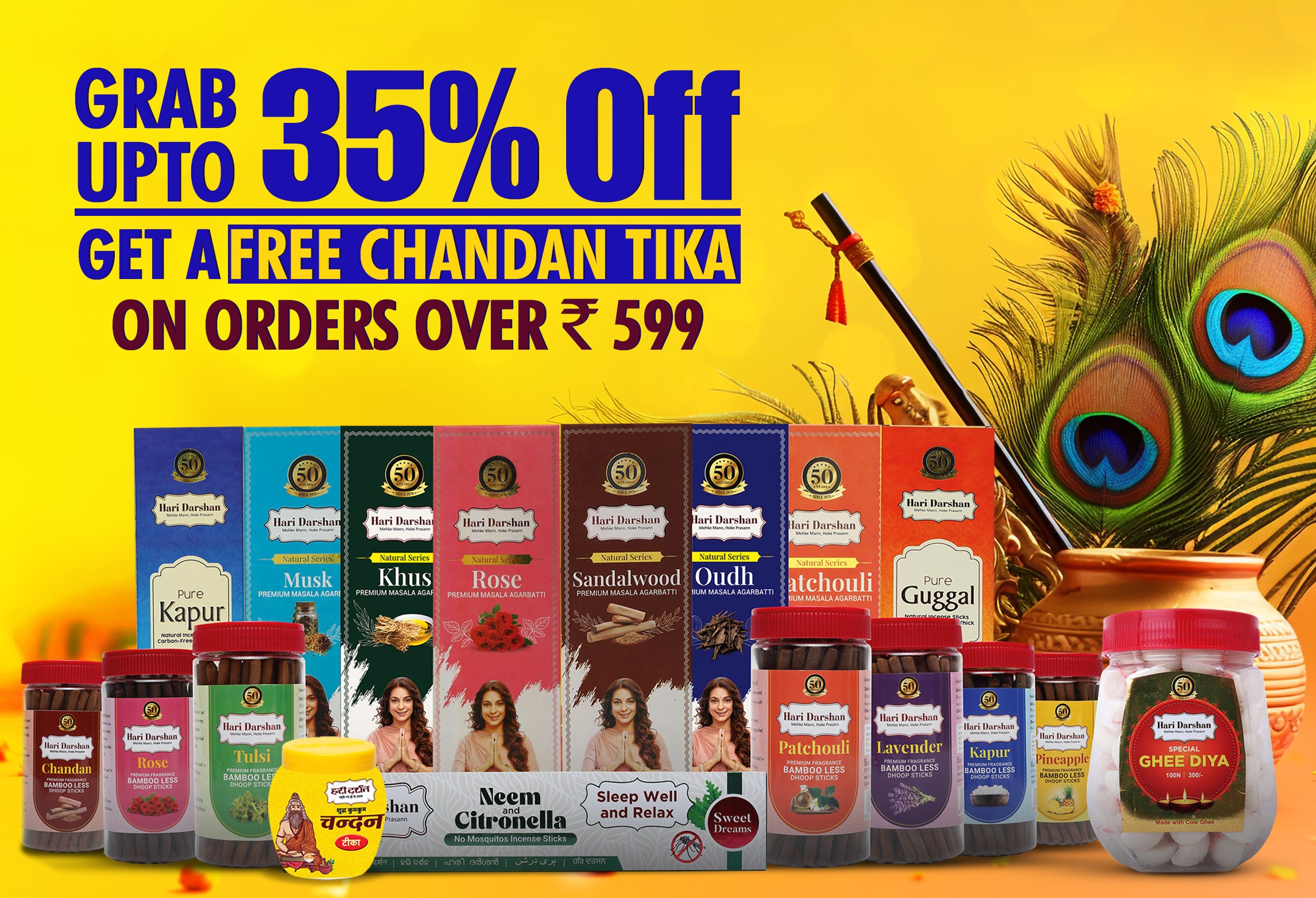 Hari Darshan Agarbatti, Dhoop, Chandan Tika & Hawan Samagri