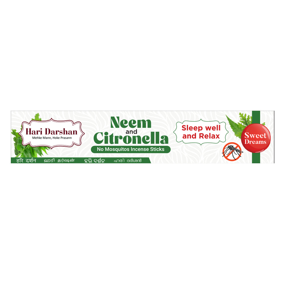 Neem and Citronella Incense Sticks - Hari Darshan