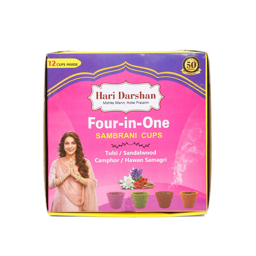 4 in 1 Sambrani Dhoop Cups - Hari Darshan